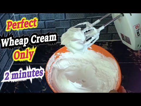 Wheap Cream Recipe||without any failure perfectly wheap cream||how to ...
