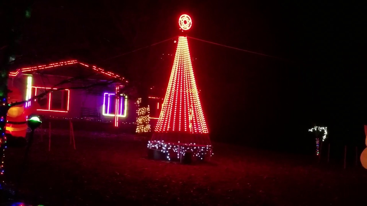 2017 Rudolph Christmas light show - YouTube