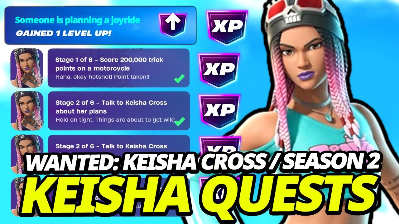 How to Complete ALL Wanted: KEISHA CROSS Story Quests (FREE LEVEL UP ...