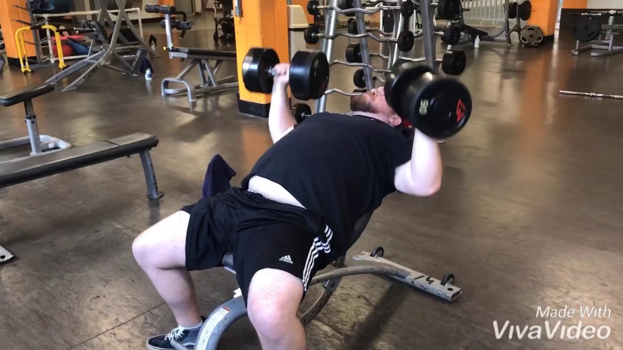 Incline DB Press | 90s x 10s, cable rows, single arm dead hangs ...