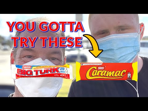 Americans Try Nestle Big Turk from Canada and Nestle Caramac from the UK for the First Time
