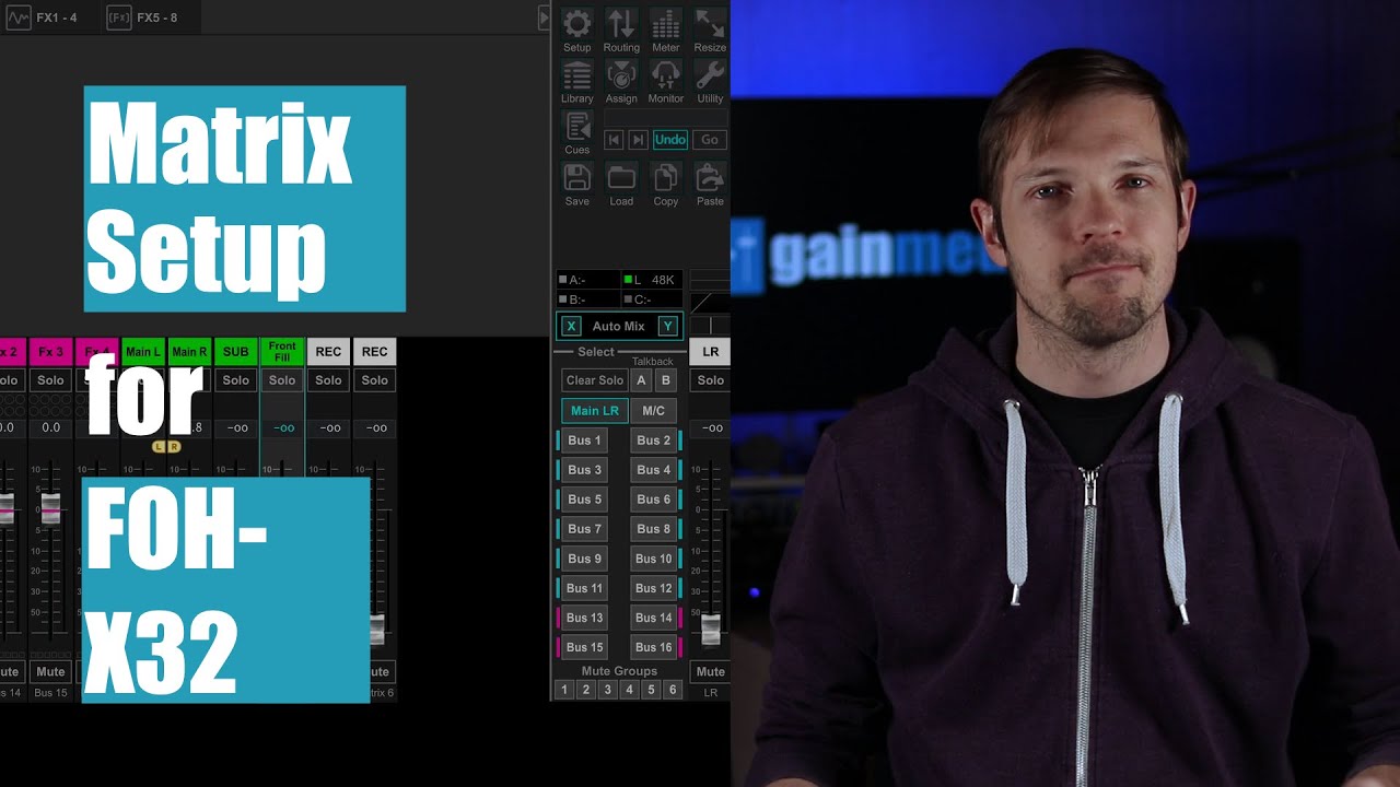 Setting up Matrices for a FOH Session - Behringer X32 - YouTube
