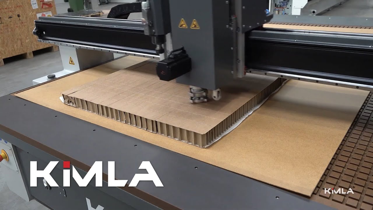 Cardboard cutting on Kimla CNC Cutter - YouTube