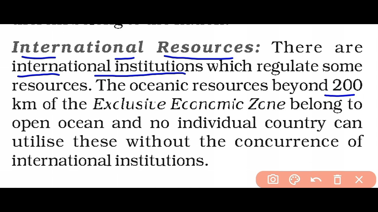 What are International Resources। अंतराष्ट्रीय संपदा क्या है l NCERT ...