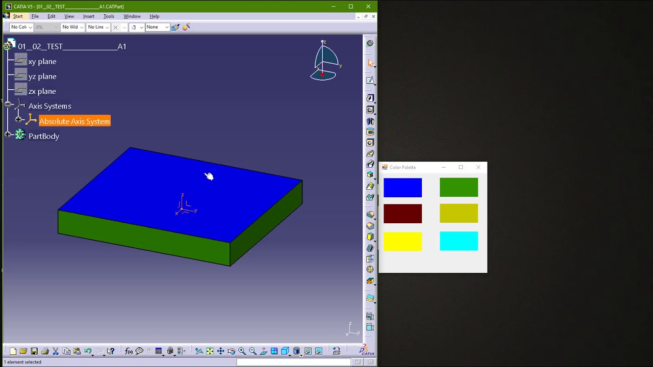 Color palette CATIA macro - YouTube