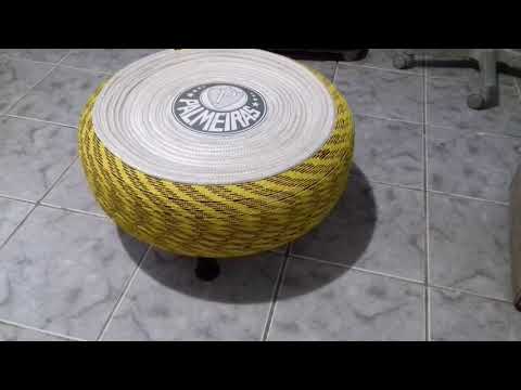 Puff de pneu com cordas de ceda!!