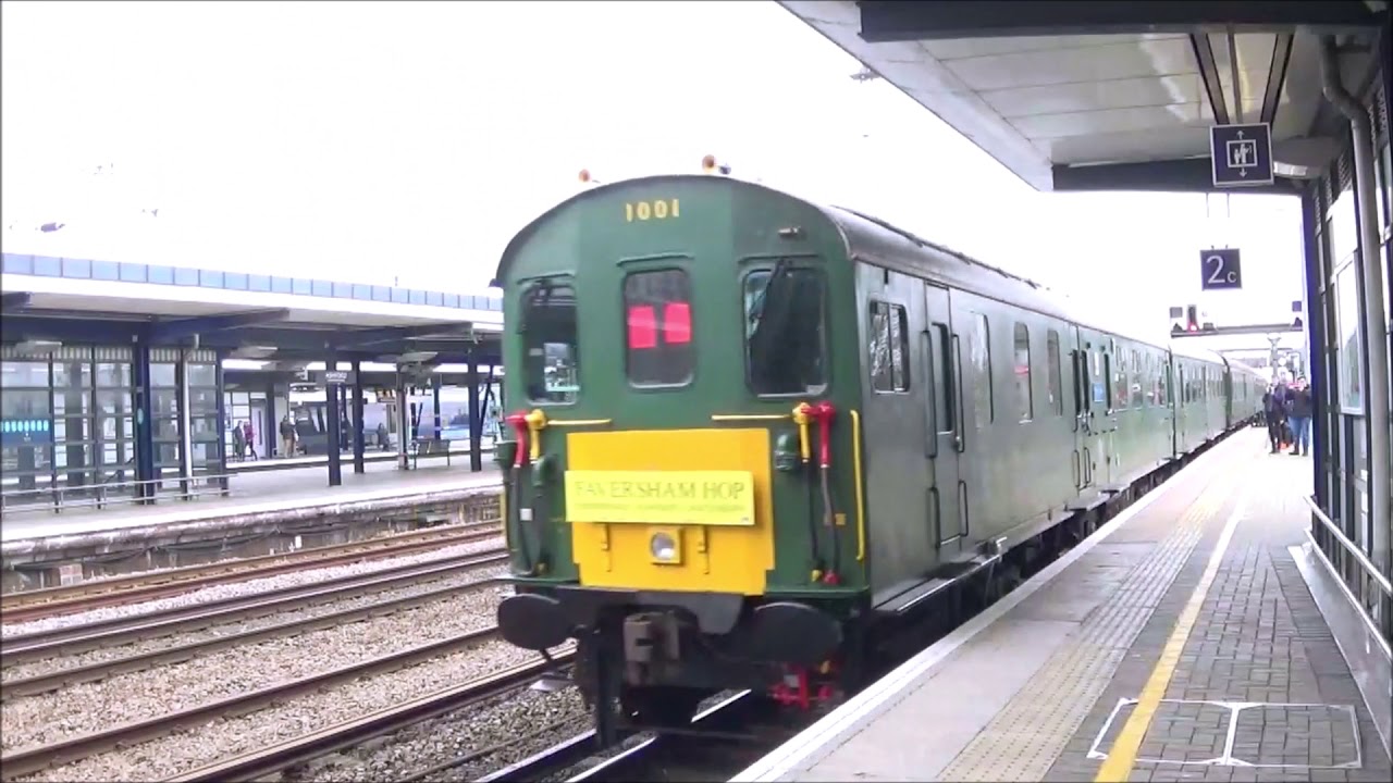 CLASS 1001 THUMPER FAVERSHAM HOP RAIL TOUR ARRIVING & DEPARTING ASHFORD ...