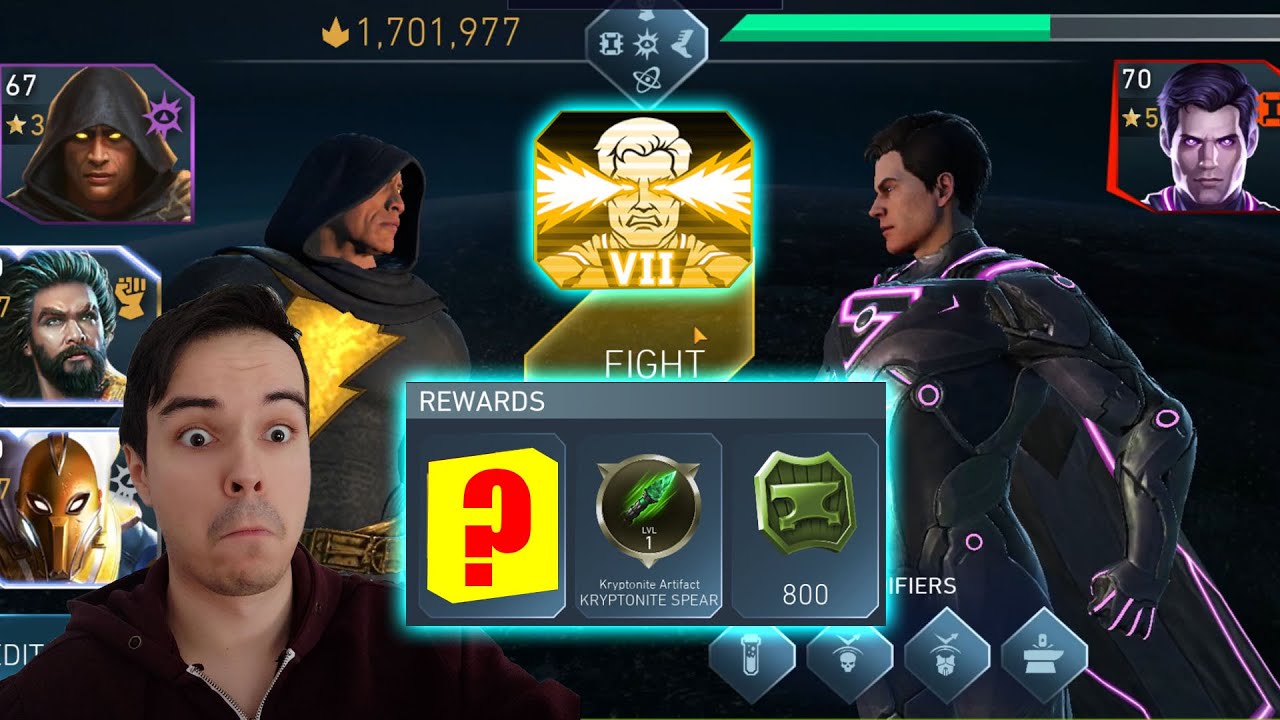 Heroic 7 Cow Superman Down + Rewards Injustice 2 Mobile - YouTube