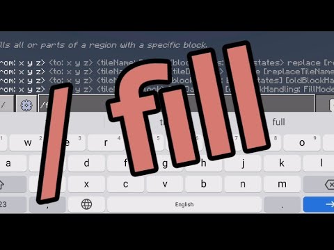 fill command of minecraft pocket edition | fill command of MCPE - YouTube