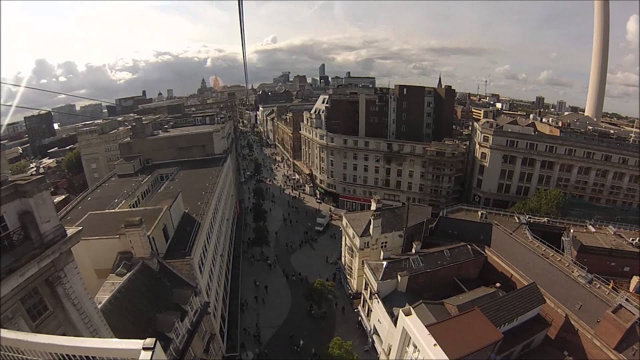 Liverpool wire zip line - YouTube