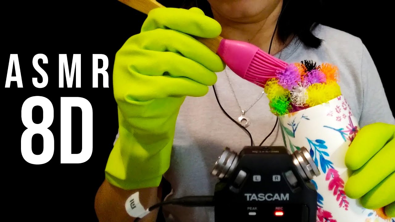 ASMR 8D For The First Time: Some Triggers For Sleep With Rubber Gloves ...