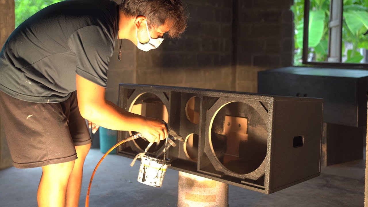 Subwoofer box 18 inch X line array 15 inch - YouTube