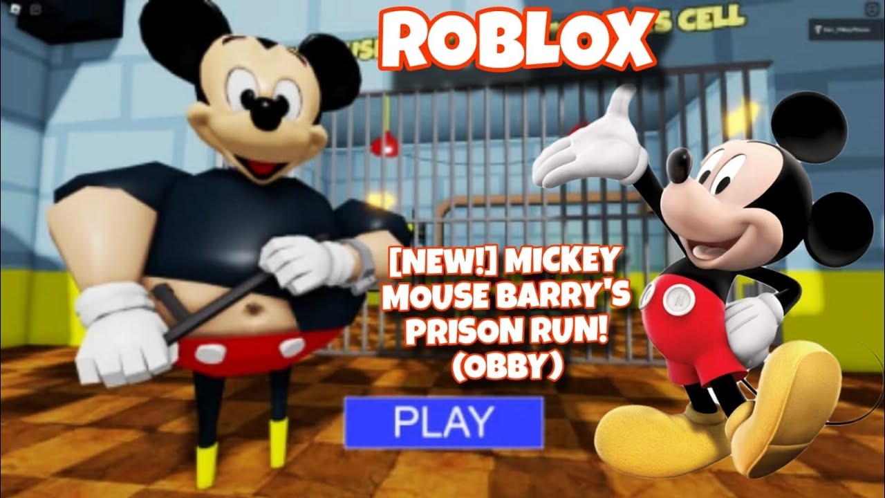 [NEW!] MICKEY MOUSE BARRY'S PRISON RUN! (OBBY)#roblox #scarryobby - YouTube