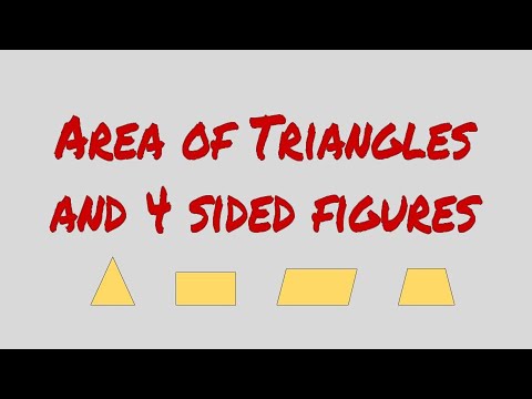 10.1 How to calculate area of triangles and 4 sided figures - YouTube