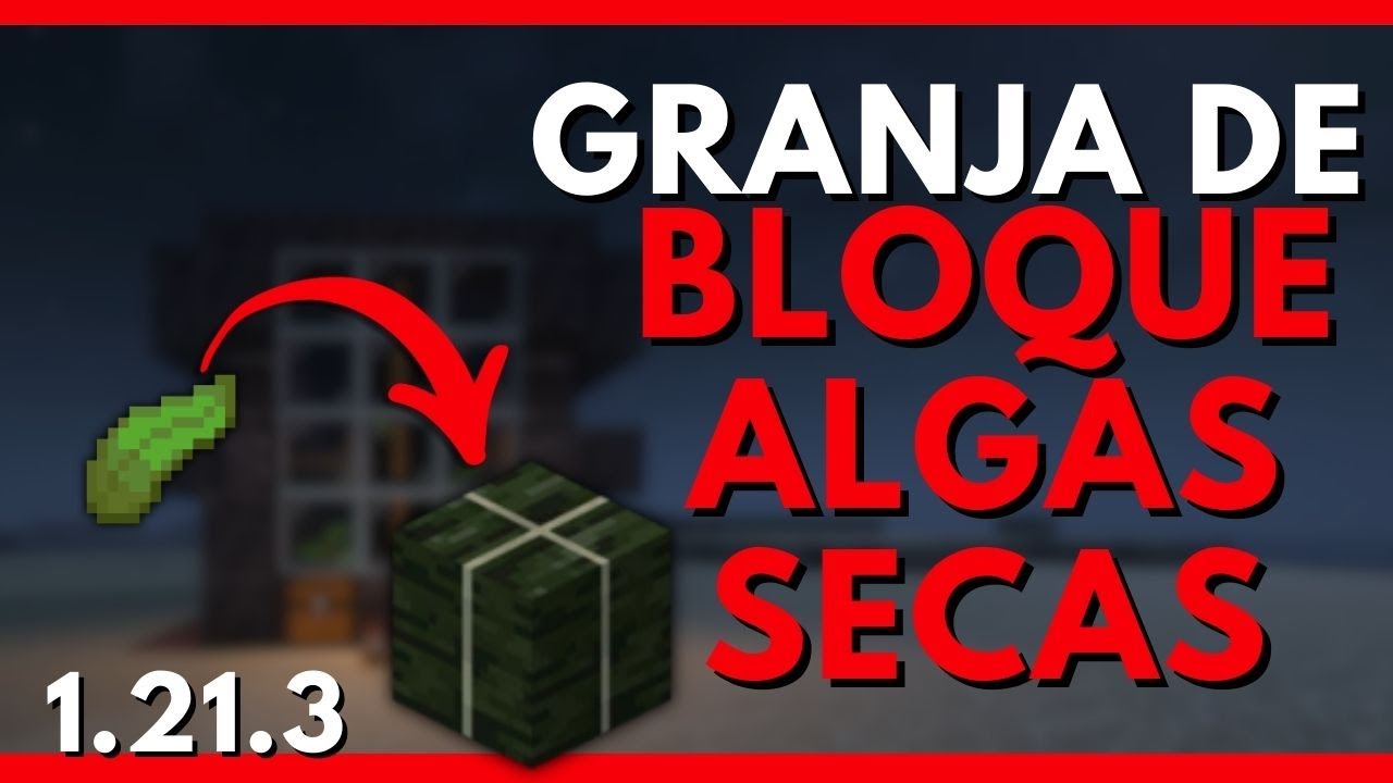 🎉 ¡Granja de Bloque de Alga Seca en Minecraft 1.21.3! ♨️ ¡Genera Combustible Ilimitado ...