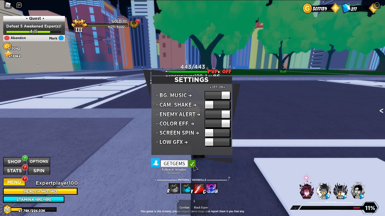 ROBLOX: A Code in (Psycho 100: Infinity) - YouTube