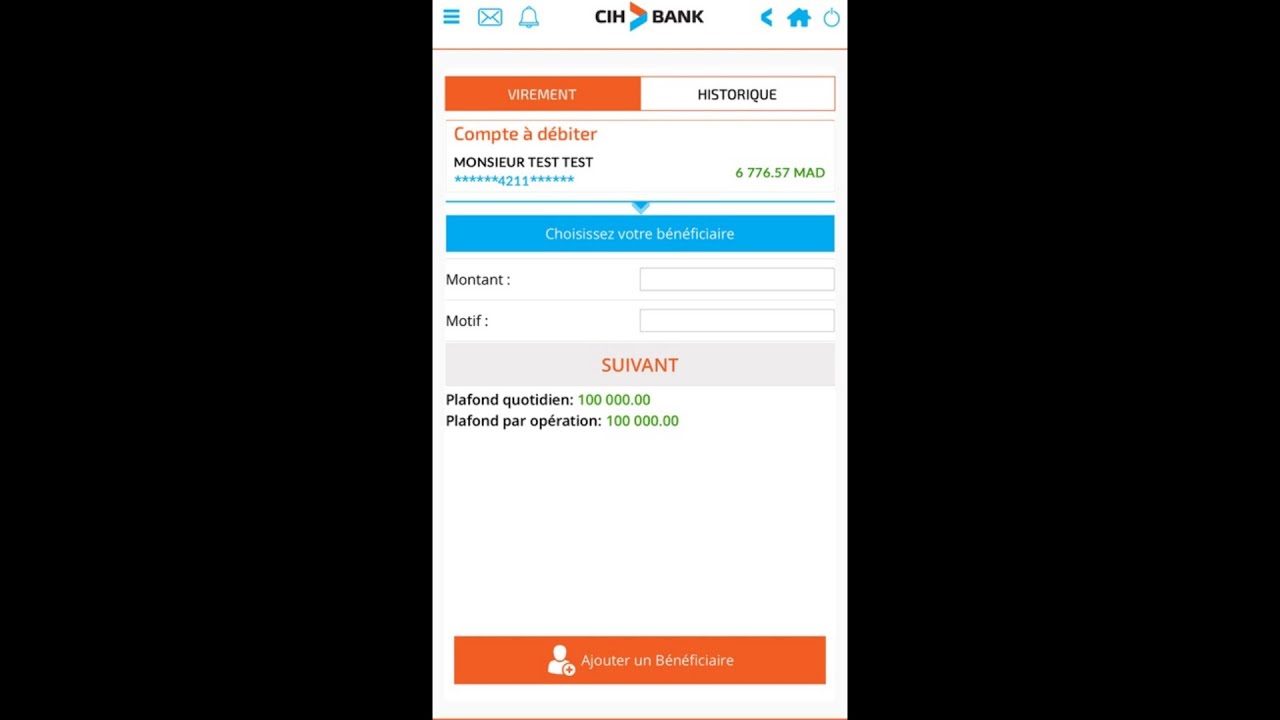 Comment activer la dotation e-Commerce/Touristique cih bank/CIH MOBILE ...