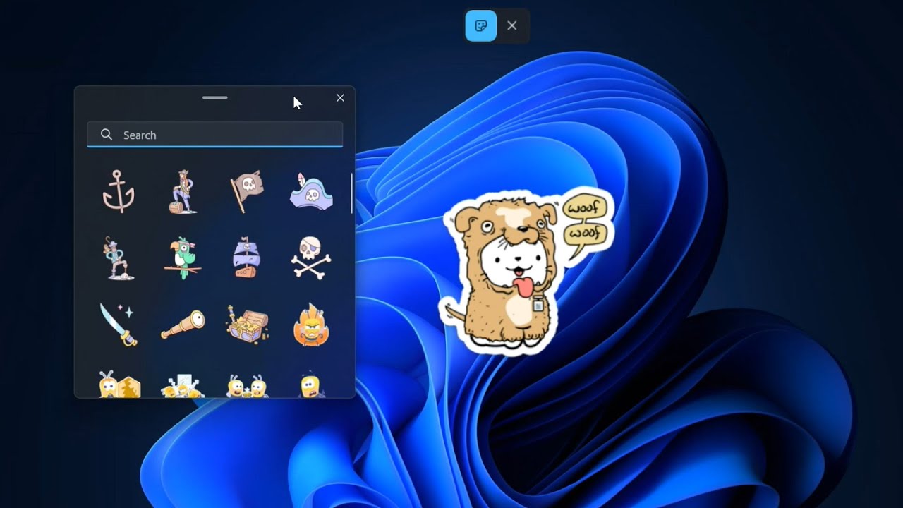 How to Enable and Use Desktop Stickers on Windows 11 (22H2) - YouTube