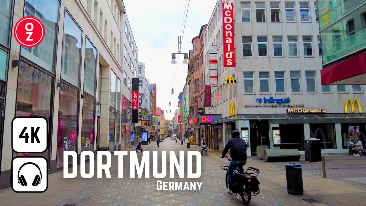 DORTMUND - Germany 🇩🇪 Walking Tour 4K | The City of Borussia Dortmund 💛 ...