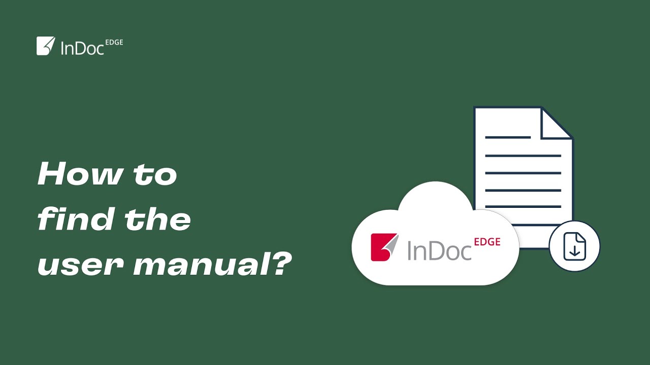 InDoc EDGE Basics | How to Find the User Manual - YouTube