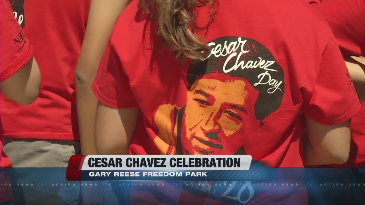 Locals celebrate Cesar Chavez Day at park - YouTube