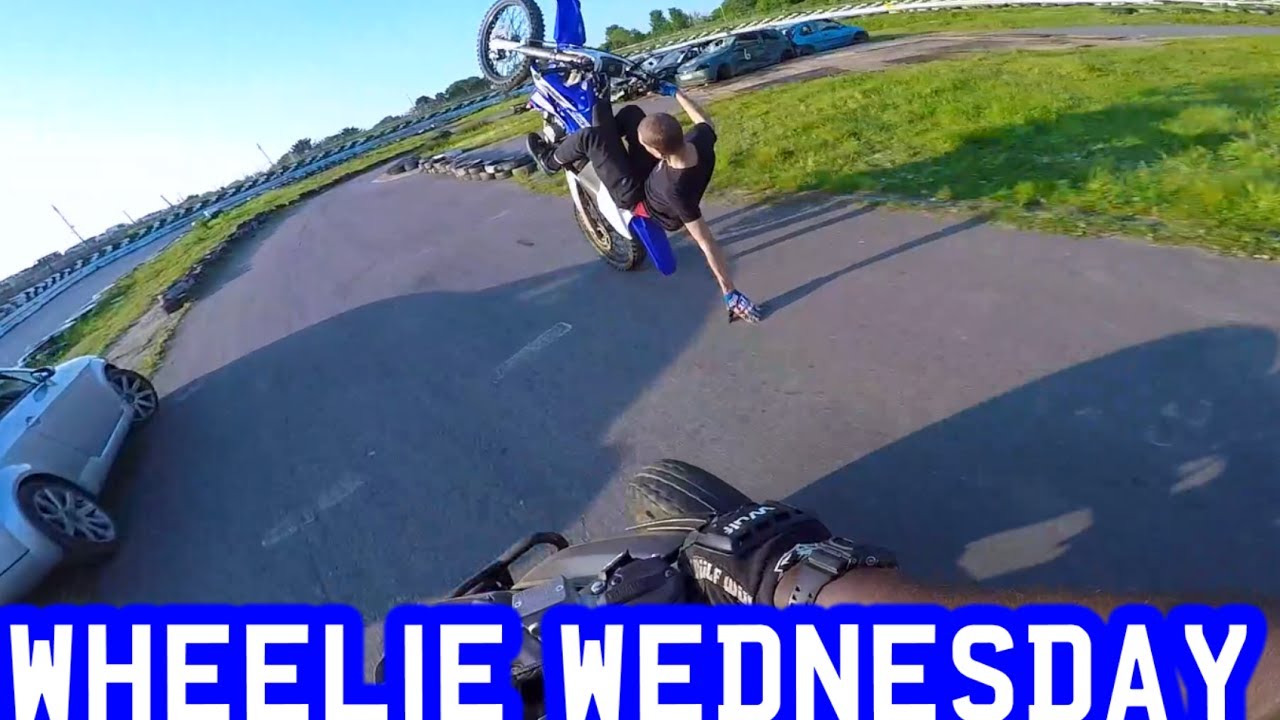 WHEELIE WEDNESDAY AT A PRIVATE TRACK!!! - YouTube