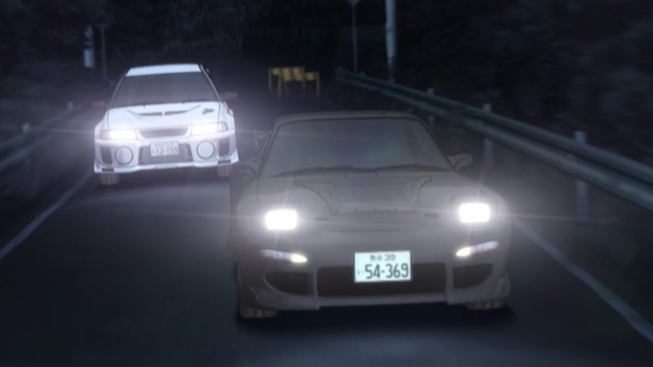 Keisuke Takahashi (Mazda RX-7 FD3S) vs Kroco (Mitsubishi Lancer ...
