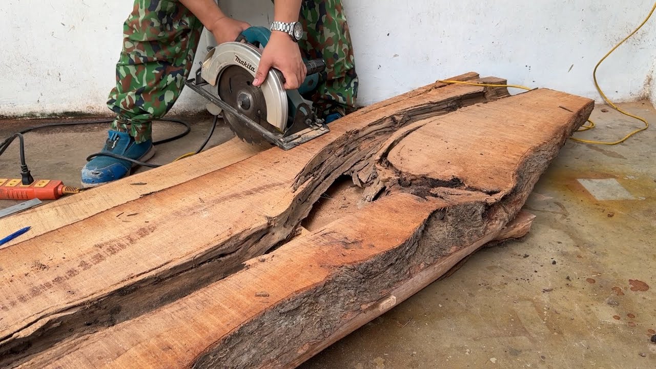 Let's See: How To Hide Flaws Badly Rotted Old Wood Create Large Dining ...