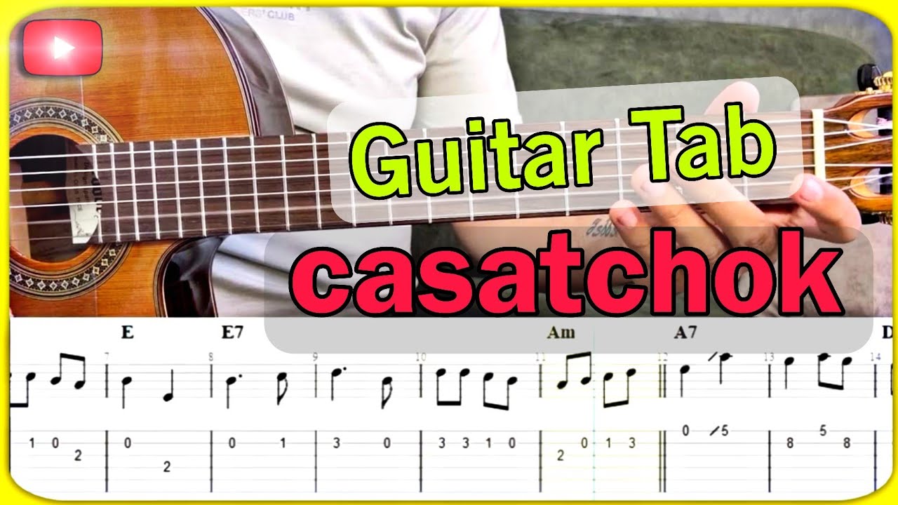 How To Play Casatchok melody | Easy Guitar Tutorial Beginners - YouTube