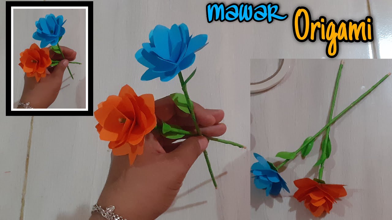 Simple Rose Flowers Ideas with Papers || Membuat Bunga Mawar dari ...