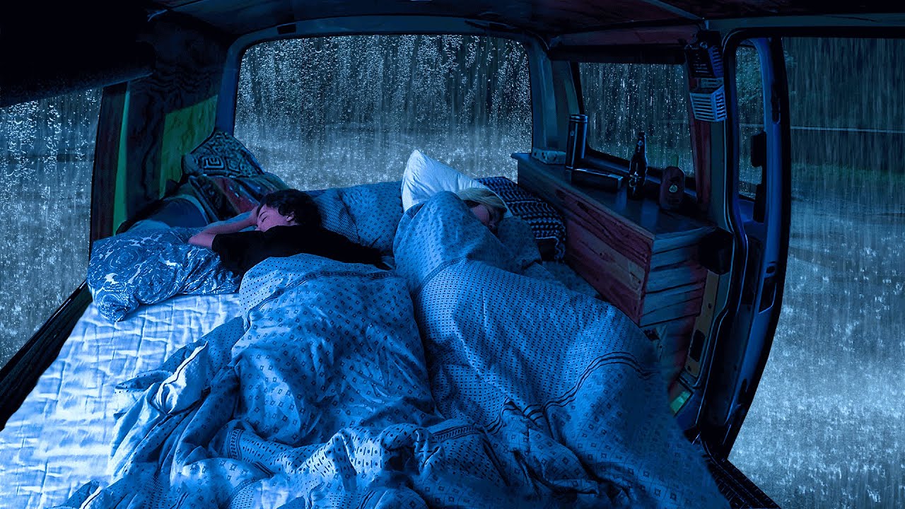Rain Sounds for Sleeping - Soft Rain & Thunder Sounds on Cozy Car for ...
