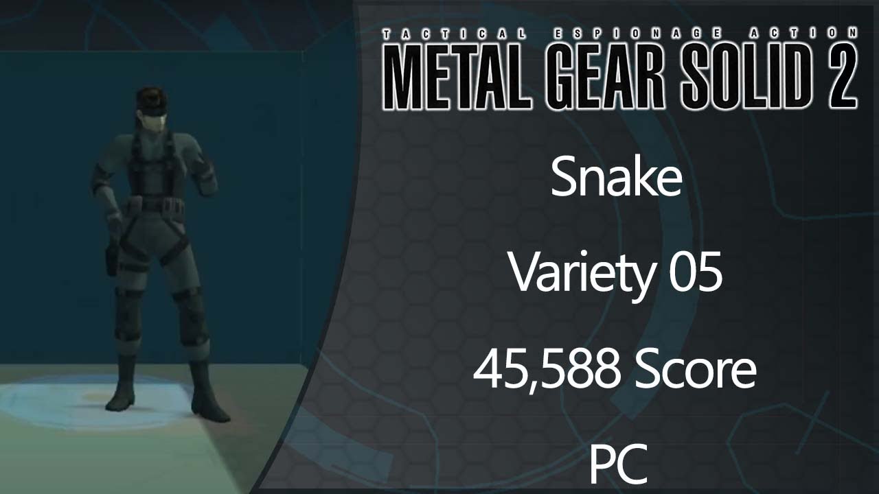 MGS2: Substance | PC | Snake | Variety | Level 05 | 45588 Score - YouTube
