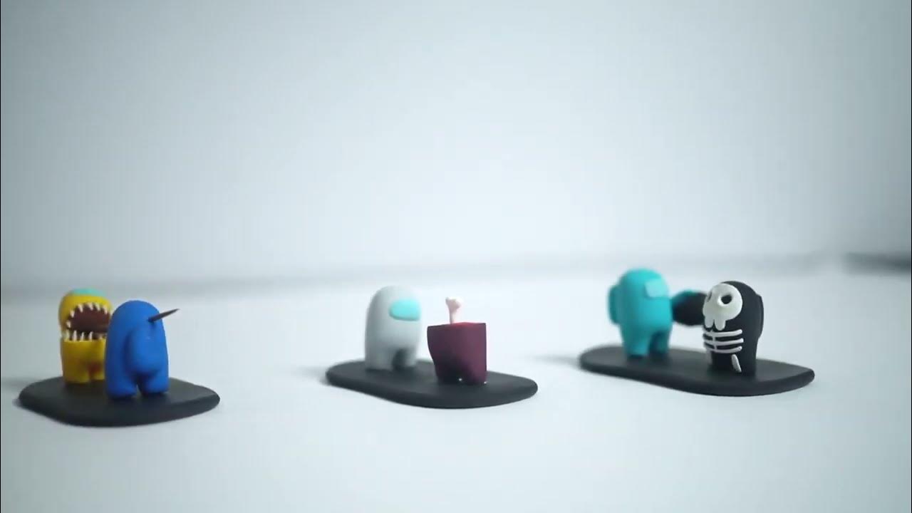 Making AMONG US - - 5 different kill meme - - Polymer Clay Tutorial for animation - YouTube