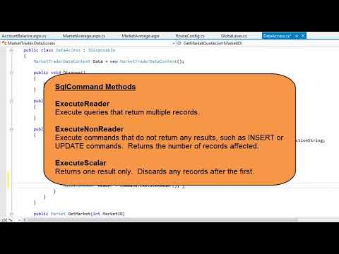 Lesson 10-6: Run a SQL query using the SqlClient namespace - YouTube