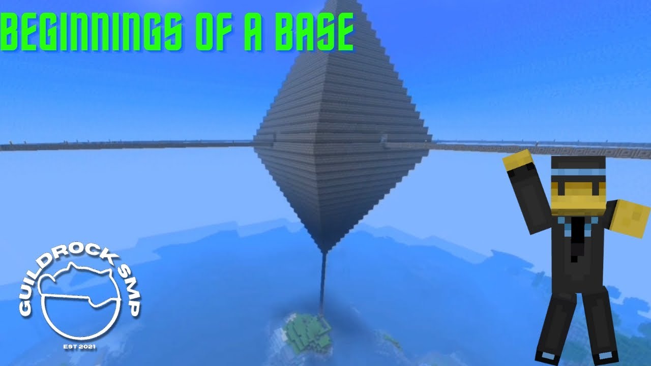 Mega Base build begins S7E9 GuildRock SMP - YouTube