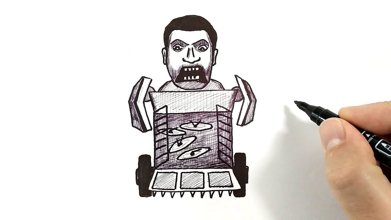 How to draw Foundry Skibidi Toilet - YouTube