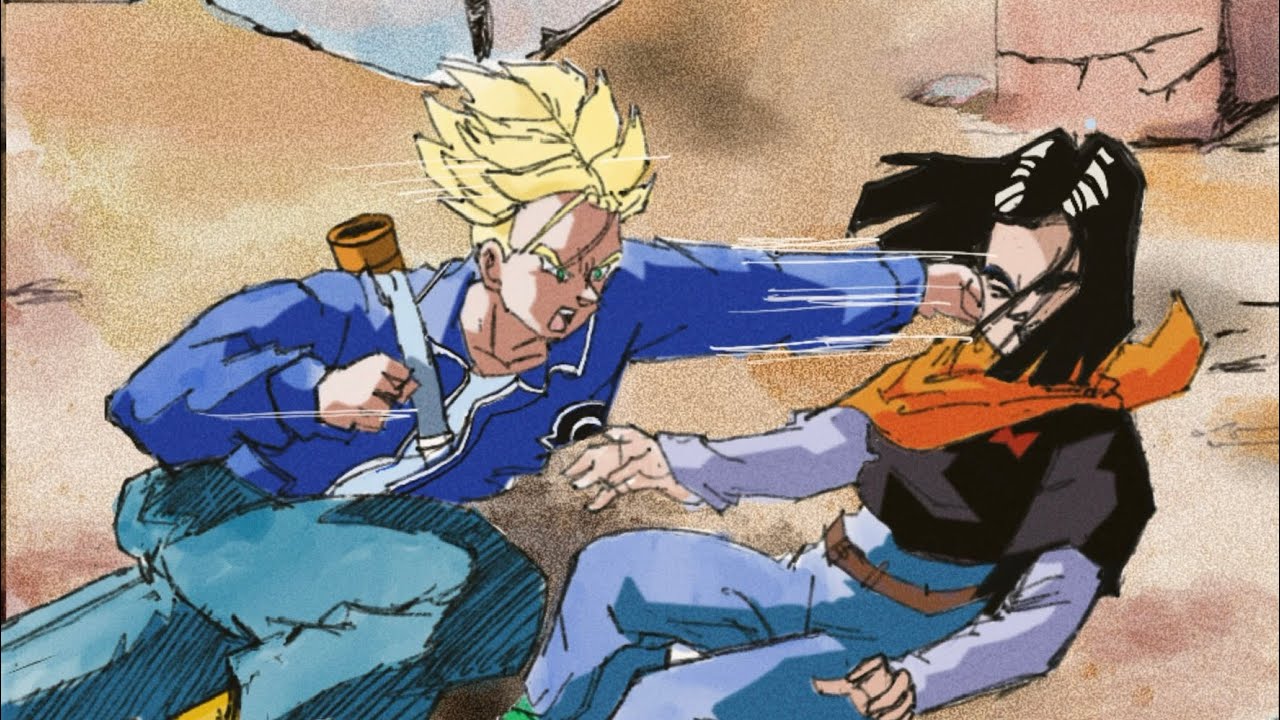 "Trunks vs. Android 17: Epic Timelapse Drawing 🎨 | Dragon Ball Z ...