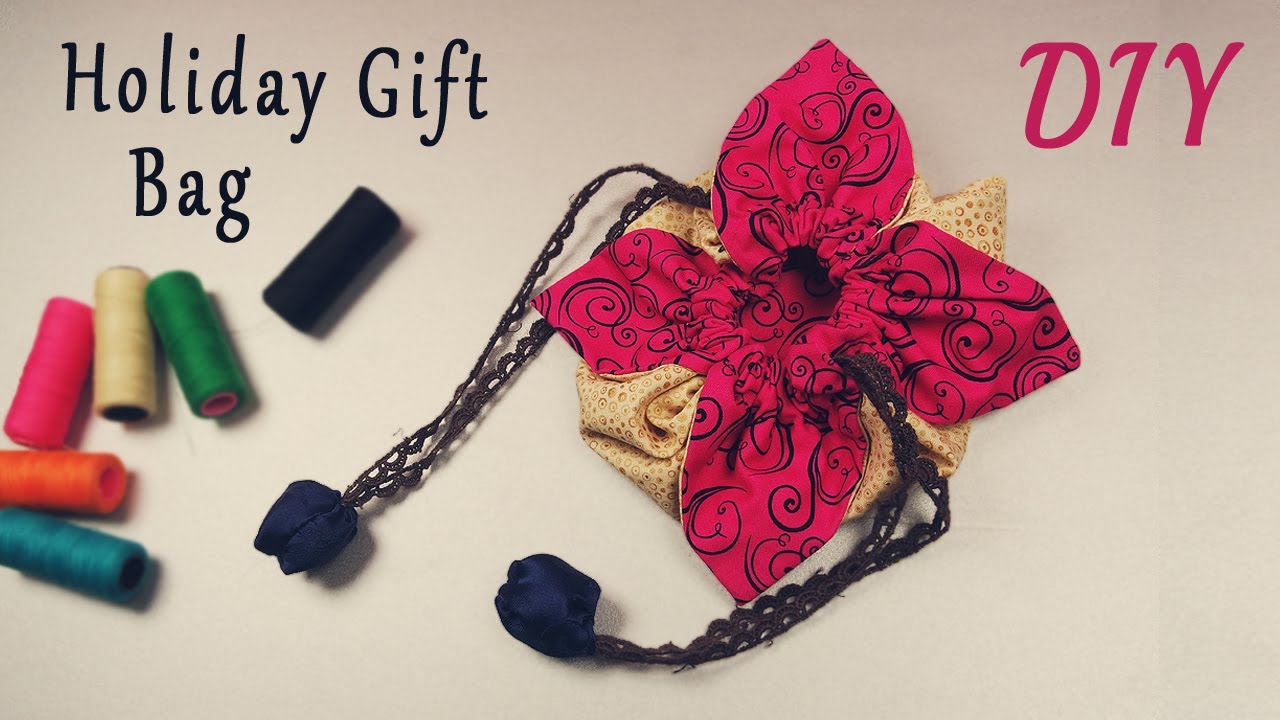DIY Petal Drawstring Bag - YouTube