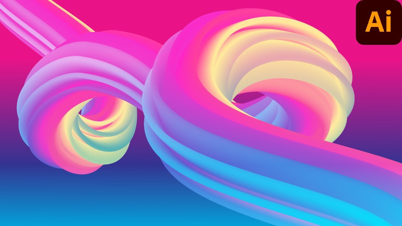 Create Fluid Abstract Background Adobe Illustrator Tutorial - YouTube