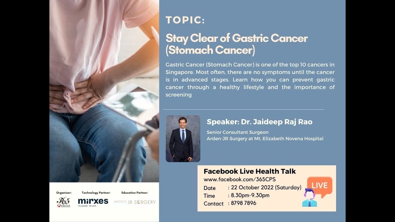 22 Oct 22 FB Health Talk Stay Clear of Gastric Cancer Stomach Cancer ...
