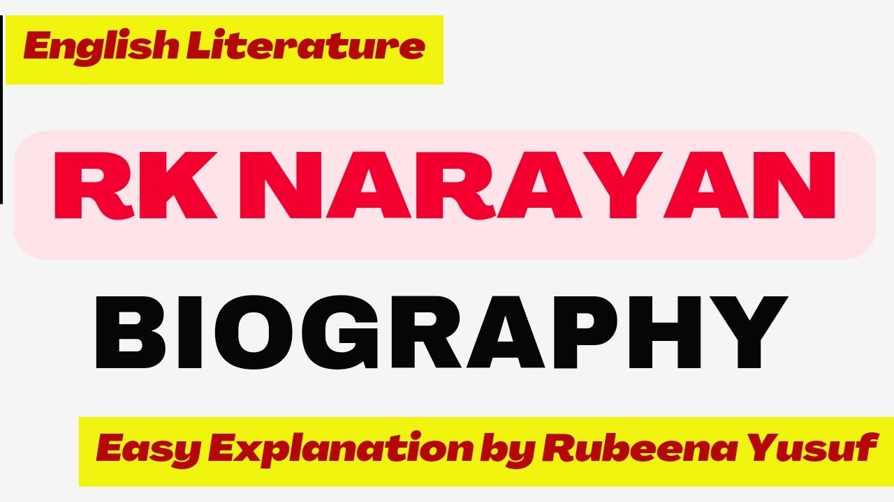 Rk Narayan's Biography | RK Narayan | Easiest Explanation 😍 - YouTube