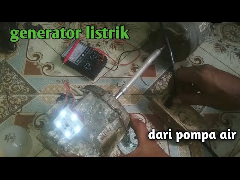 generator listrik dari pompa air - YouTube