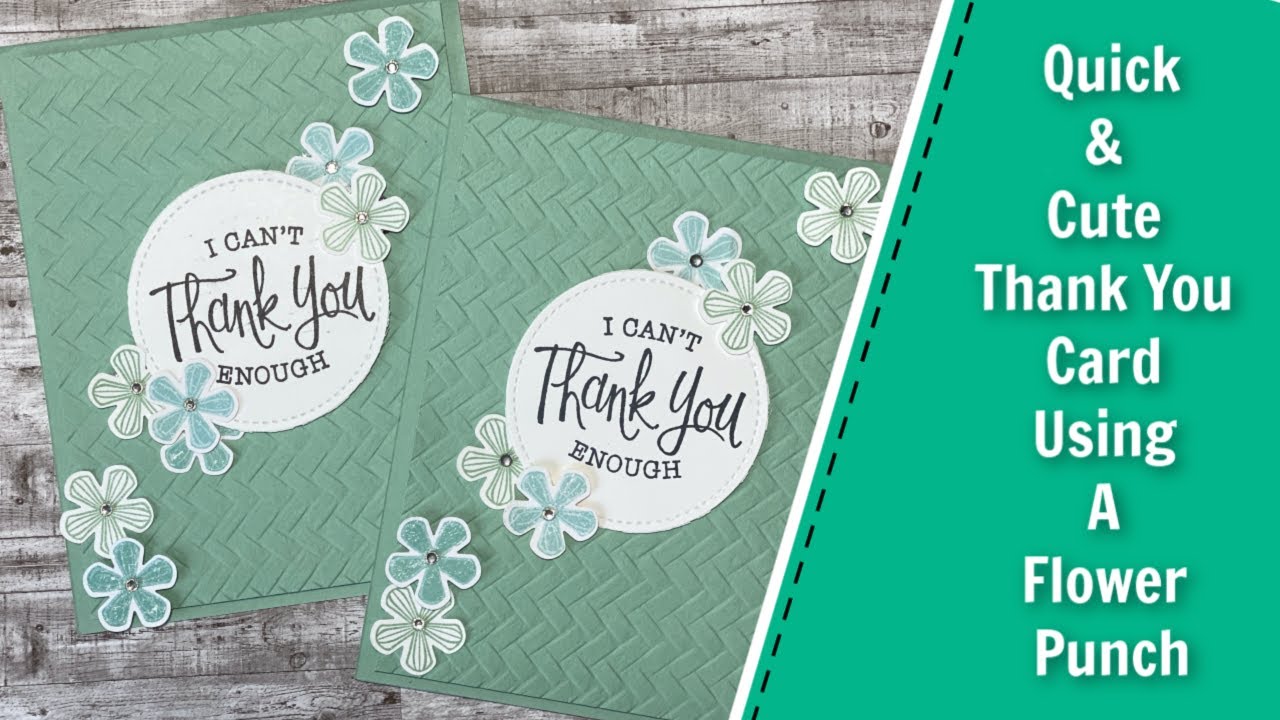 Quick & Cute Simple Thank You Card - YouTube