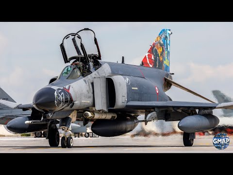 F-4 Phantom taxi to runway #f4 #phantom #AE2023 #anatolianeagle #airforce #turkey #konya