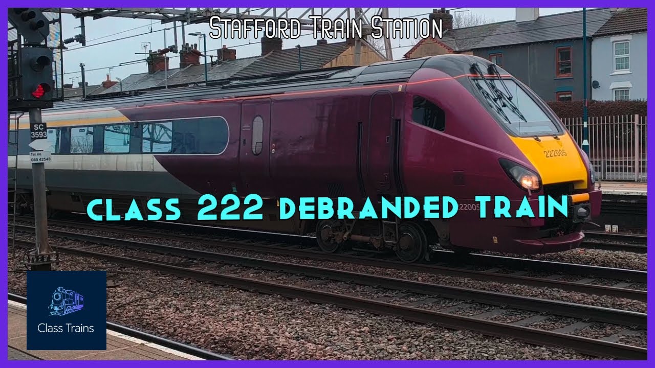 Class 222 Debranded 222005 no livery at Stafford Train Station DR75012 ...