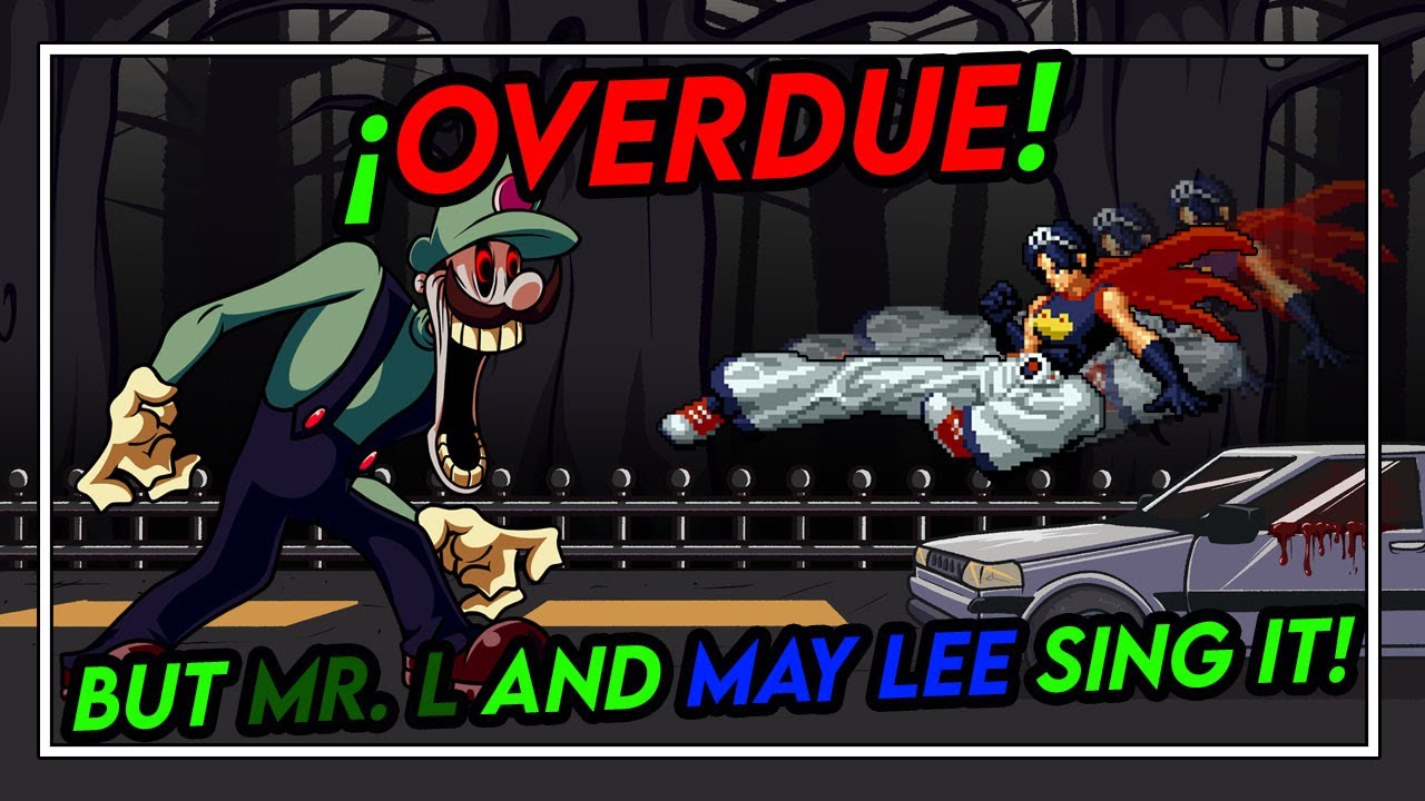 FNF Mario Madness v2 - Overdue v2 but May Lee (KOF All Stars) and Mr. L ...