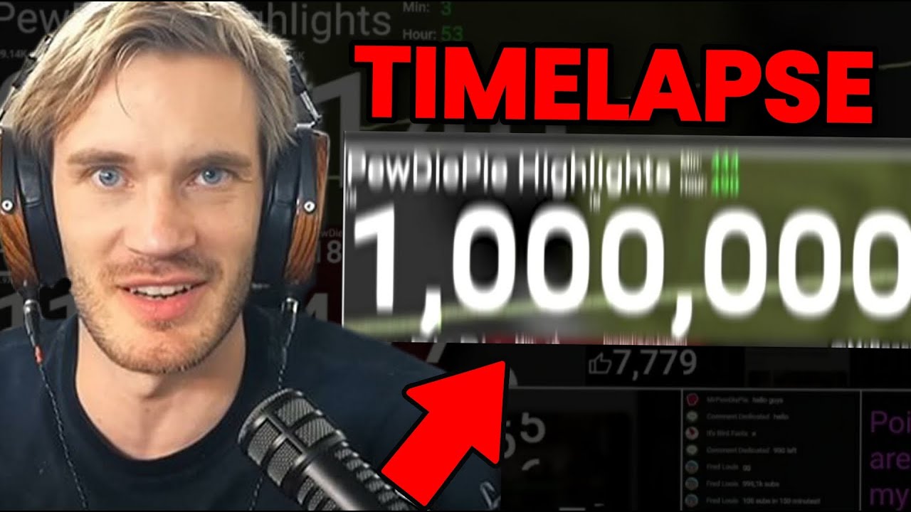PewDiePie Highlights Hitting 1 Million Subscribers! | TIMELAPSE - YouTube