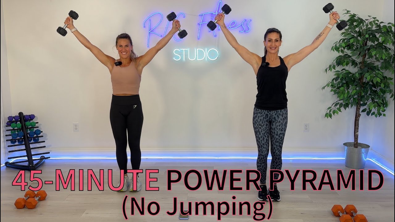 45-Minute Power Pyramid Workout / Strength & Cardio - YouTube