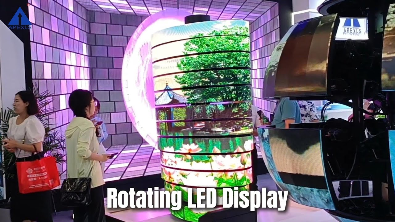 Mechanical LED rotating screen, Creative LED Display - YouTube