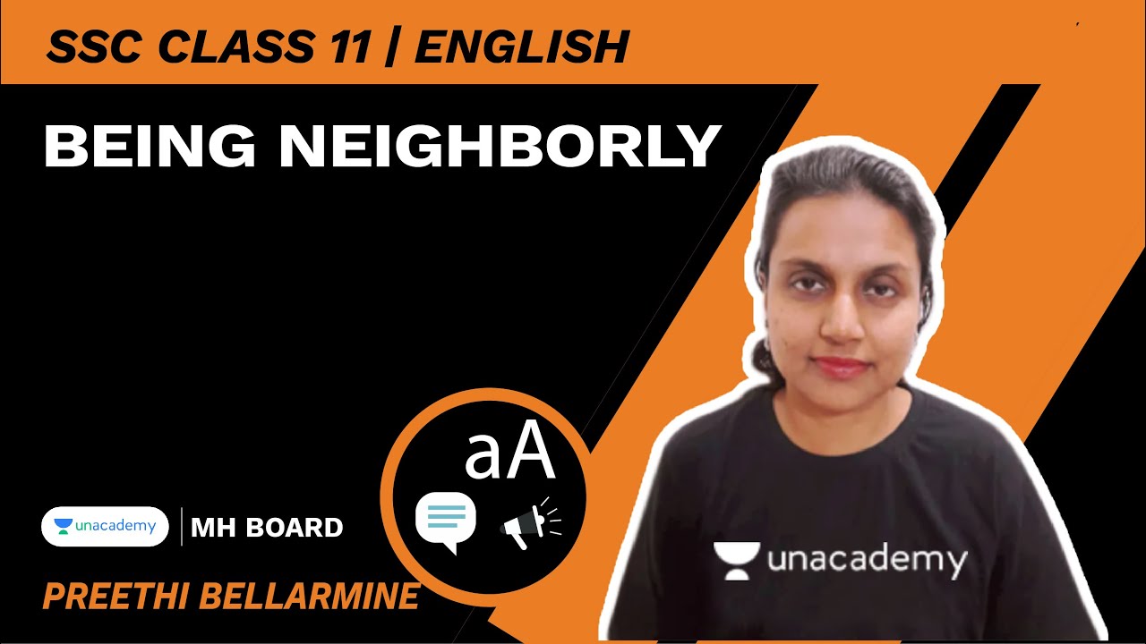 Being Neighborly | HSC 11 | English | Preethi Bellarmine - YouTube